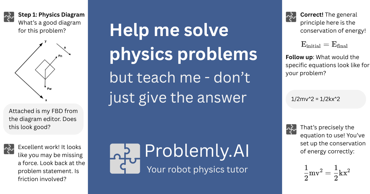 Problemly.AI — Step-by-Step Physics Problem Solver Built by Educators